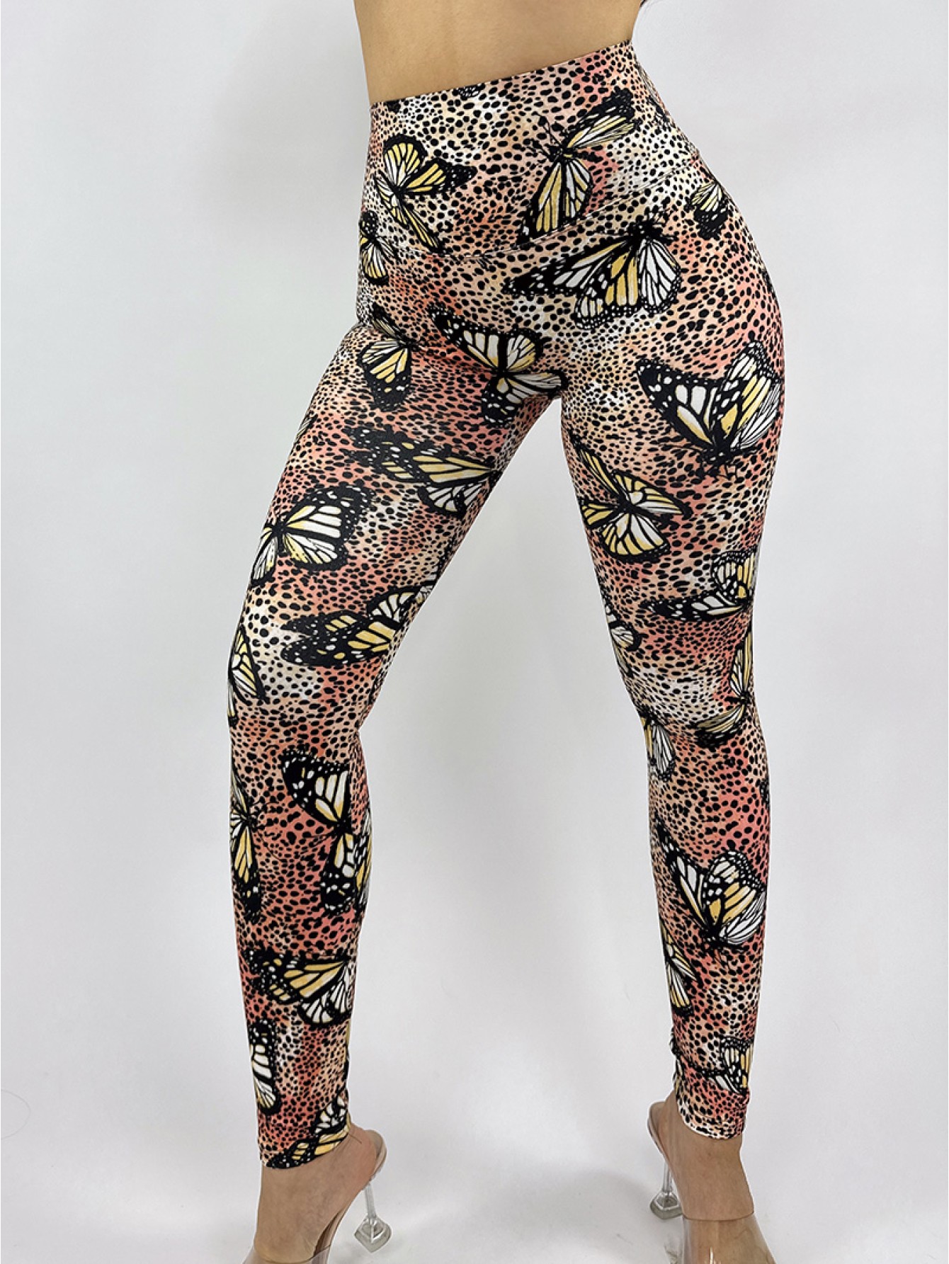 Lafitwear original leopard print butterfly print fitness pants set